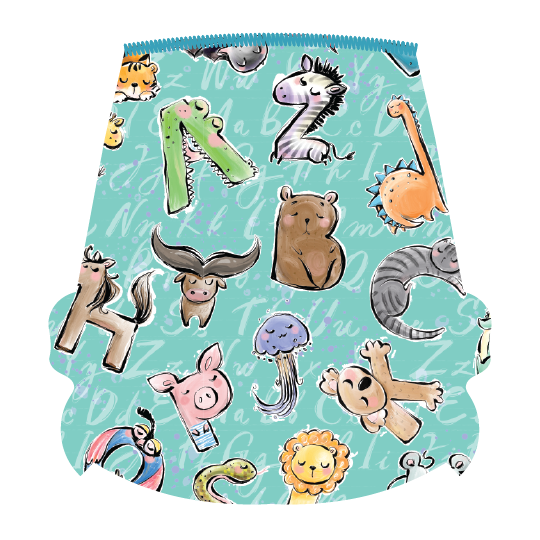 Clothing Set - Newborn - Fun Alphabet Turq – Kissing Blake